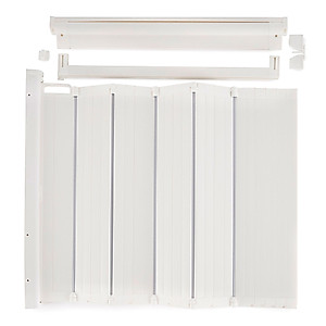 Scandinavian Pet Design 60214-92401 Guard Me Plastic Retractable 22 to 36 Inch Pet Safety Gate Barrier with Quick Release Latch, White