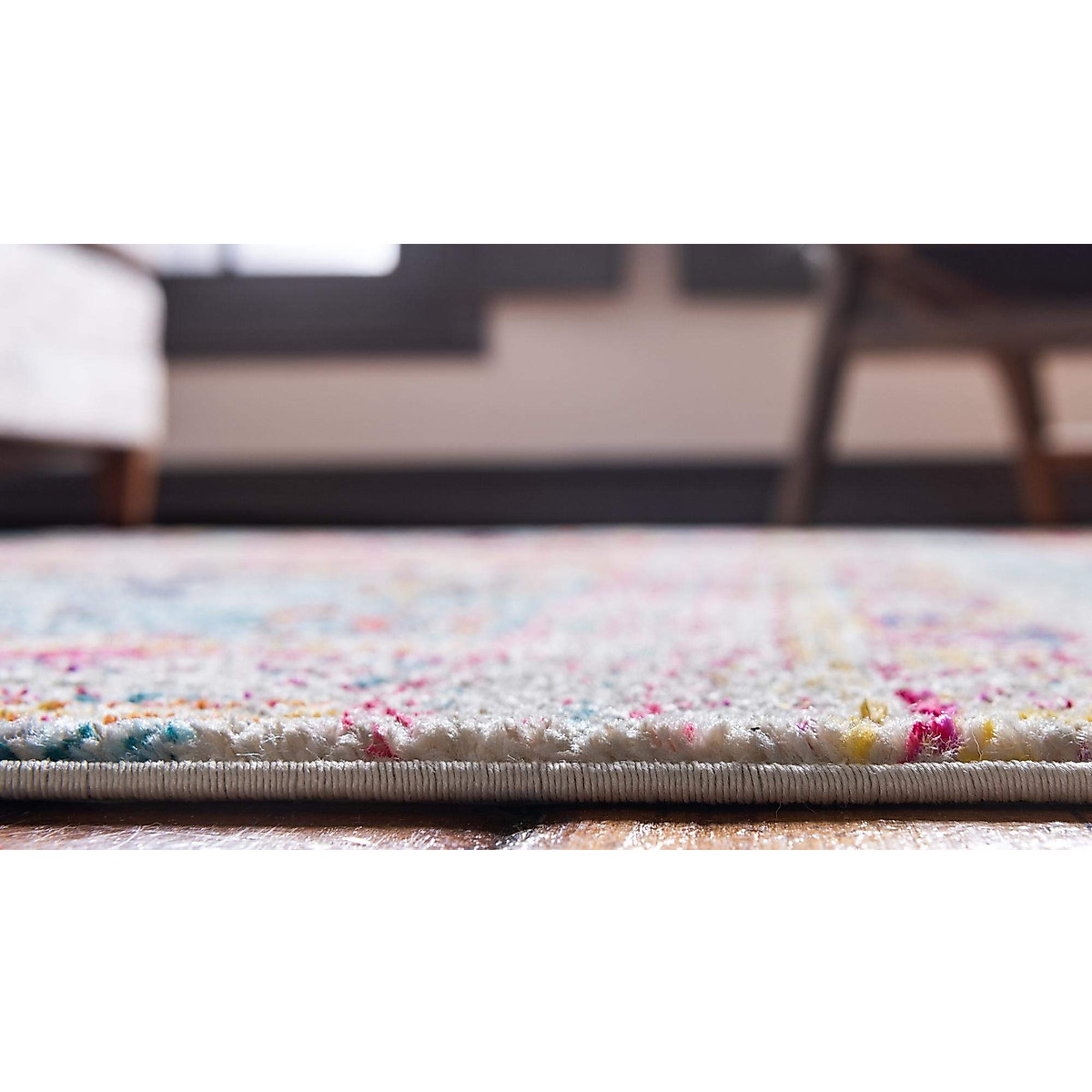 Rugs.com El Paso Collection Rug – 4' x 6' Multi Medium Rug Perfect for Living Rooms, Large Dining Rooms, Open Floorplans