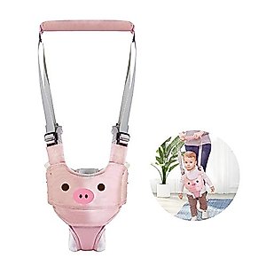 Baby Walking Harness - Handheld Kids Walker Helper - Toddler Infant Walker Harness Assistant Belt - Help Baby Walk - Child Learning Walk Support Assist Trainer Tool (Pink Pig)
