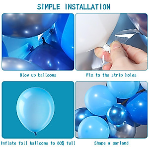Capoda 143 Pcs Sea Party Supplies Birthday Backdrop Ocean Animal Balloons Ocean Theme Birthday Party Decorations Ocean Balloons Background Banner for Ocean Beach Underwater Birthday Decor