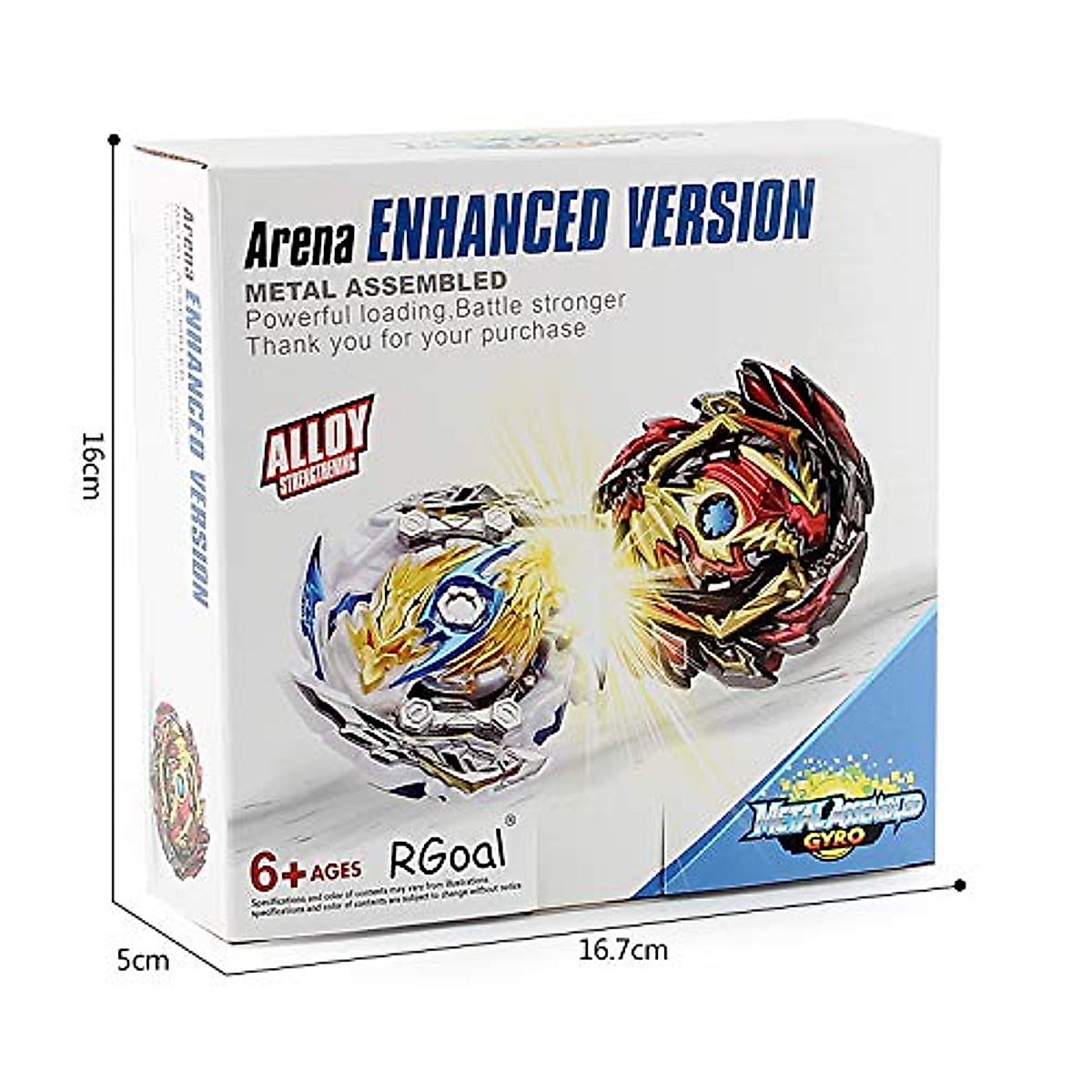 Battling Game Tops Metal Fusion Starter Set | Launcher Included | 2Set - Cho-Z Achilles.00DM/Ace Dragon. St. Ch with 4D Launcher Grip Gyro Top Set