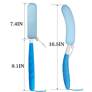 Leetye Mei Bath Brush Long Handle Shower Brush, Non Slip Handle Shower Brush, Long Handle Rear Frosted Shower Brush, Suitable for scrubbing and Bathing in Difficult to Reach Areas of The Body.