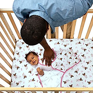 Little Muffincakes Baby Swaddle 100% Cotton, Ballerina Theme (Zhara) for Newborn - 3 Months