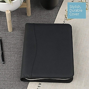 AT-A-GLANCE Textured Faux Leather Undated Starter Set, Desk Size, Black (031-0340-05)