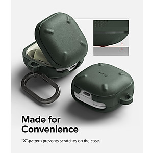 Ringke Onyx Compatible with Samsung Galaxy Buds 2 Pro/Pro / 2 / Live/FE Case, Oil & Dirt Resistant Non-Slip Cover - Dark Green