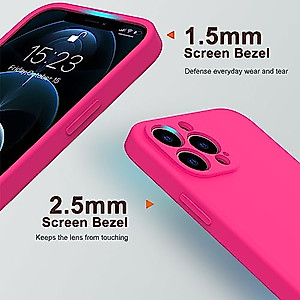 DEENAKIN iPhone 12 Pro Magnetic Case with Screen Protector and Enhanced Camera Cover,[Suitable for Magsafe] Soft Flexible Gel Rubber Bumper Protective Phone Case for iPhone 12 Pro 6.1" Hot Pink