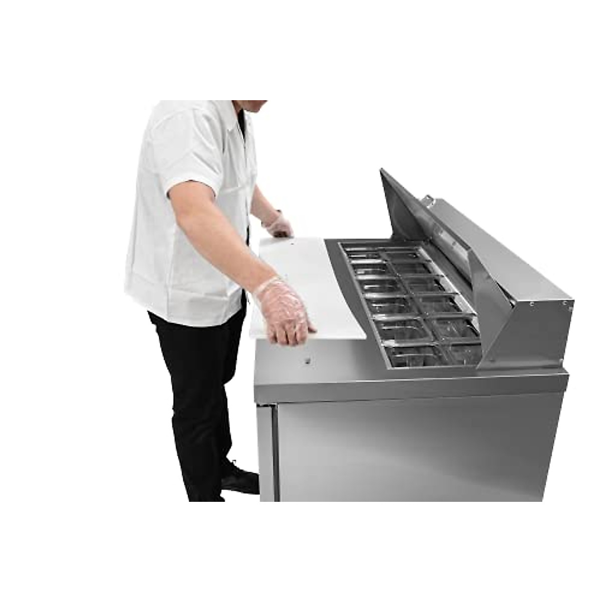 FSE 47-Inch Two-Door Refrigerated Commercial Salad/Sandwich Prep Table, 12 Cubic Feet, Stainless Steel, 115 v, (MRSL-2D)