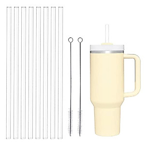 SOEOR Replacement Straw for Stanley 40 oz, 30 oz Cup Tumbler, Set of 8 Reusable Straws with Two Cleaning Brush, straw for 30oz,40oz Tumbler Cup