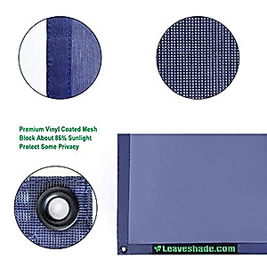 leaveshade RV Awning Side Sun Shade Screen (9'X7' Navy Blue Mesh) Camper Sunshade Complete Kits Motorhome Trailer UV Blocker - 3 Years Lasting