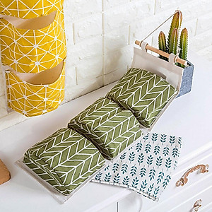 Storage Bag,IEason Clearance Sale! Wall Mounted 3 Bags Storage Bag Kitchen Supplies Fluid Systems Multilayer Bags (Green)