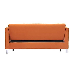 Lexicon Greyford Convertible Studio Sofa with Pull-Out Bed, Orange