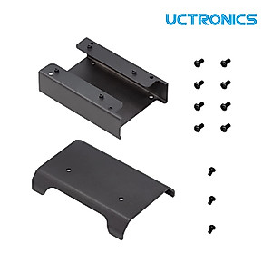 UCTRONICS for Raspberry Pi SSD Case, Pi NAS Metal Vertical Stand for Dual 2.5” SSDs and Pi 5, 4, 3B/3B+ and Other B Models