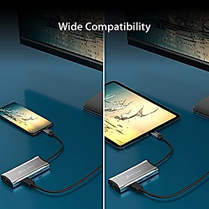 j5create USB C Hub - 4K 60Hz HDMI, 2 USB-A 10Gbps, USB-C 10Gbps with PD 100W, Ethernet, | Multiport Adapter for MacBook, ChromeBook, XPS, Surface Pro (JCD392)