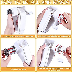 Rotary Cheese Grater Manual Handheld Cheese Grater with Stainless Steel Drum for Grating Hard Cheese Chocolate Nuts Kitchen Tool (/, White, 1)