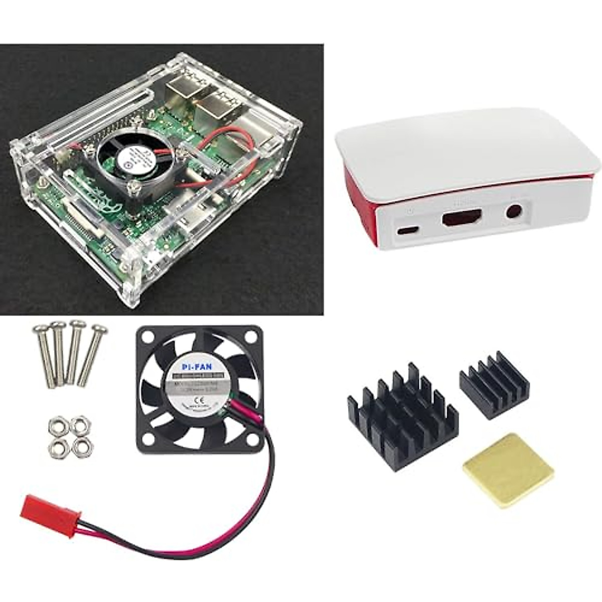 DIGISHUO 9 in 1 Complete Starter Kit Raspberry Pi 3 Model B Module&Two Cases&HDMI Cable&32G SD Card&Heatsink Kit&P Fan