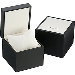 Gucci Gold-Tone and Leather Casual Black Watch(Model: YA1264034)