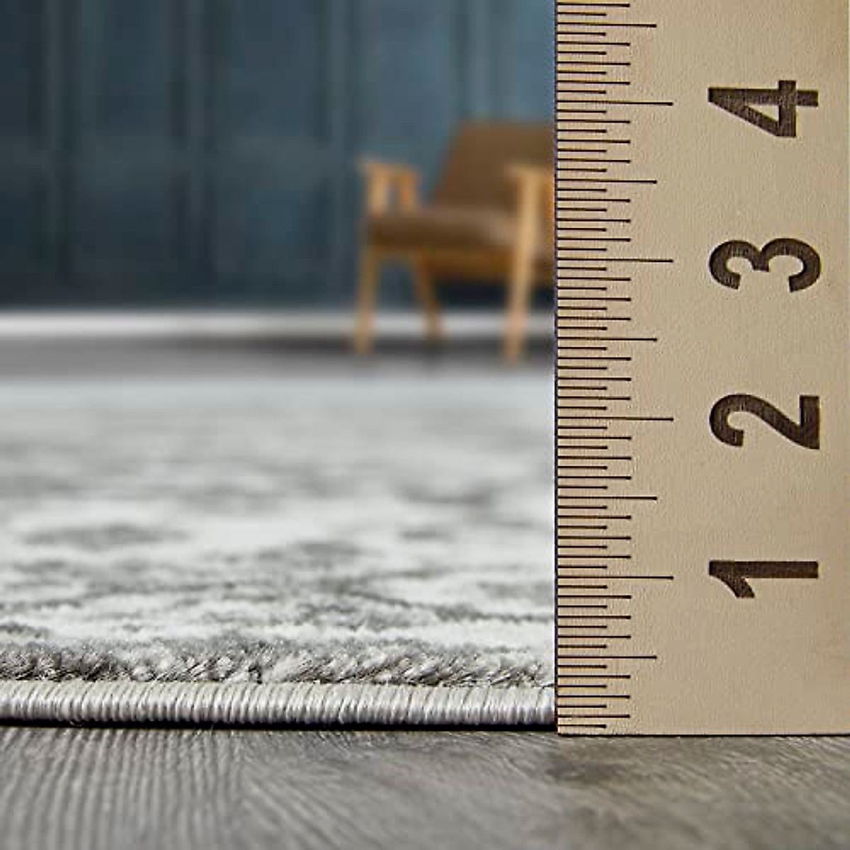 LOOMAKNOTI Rhane Adleigh 5' x 7' Gray Oriental Indoor Area Rug