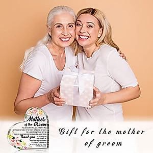 Yulejo Gift for Mother of the Groom from Bride Mother of the Groom Gifts Wedding Gifts Acrylic Square Heart Gift Thank You Gift for Mom Wedding Gifts for Mother of the Groom (Delicate Style)