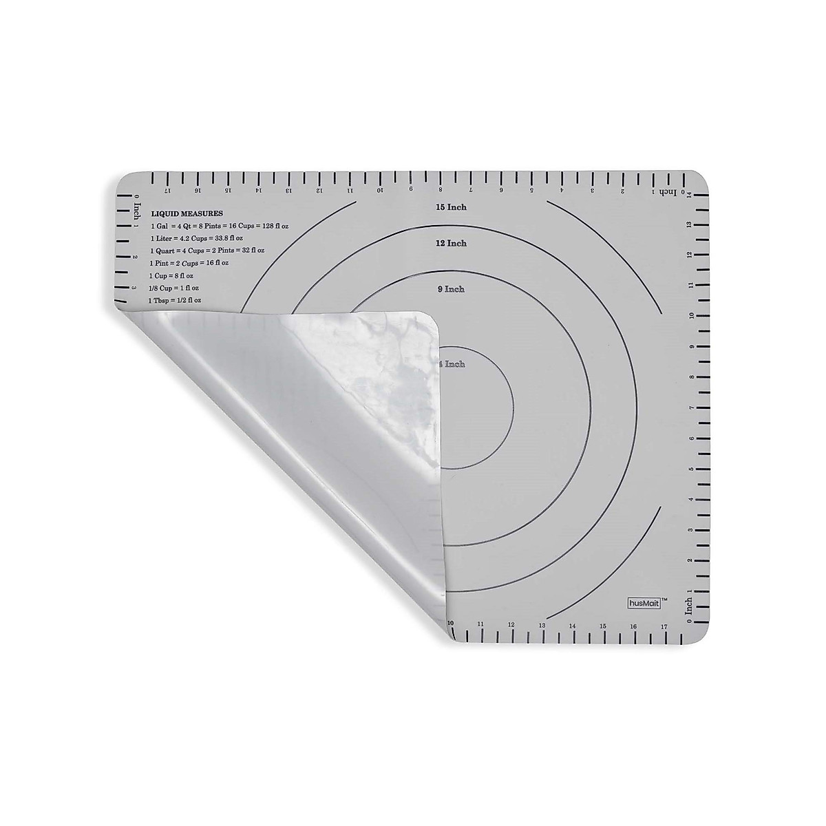 husMait Silicone Rolling Mat - Premium Kitchen Pastry Mat for Rolling and Baking Prep - Great for Making Dough, Pastries, Pizza and Pie