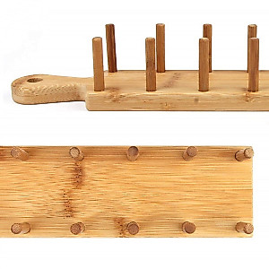 Taco Holder Stand, Wooden Taco Plates Tray Rack Holds 8 Soft or Hard Shell, Taco Bar Serving Set for a Party, Tortillas, Burritos, Home, Parties