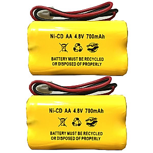 Battery Hawk (2 Pack) BL93NC487 DAA700MAH4.8V AA500MAH D-AA500mAh AA600mAh ELB-B006 BST 4.8v 700mAh Ni-CD Unitech