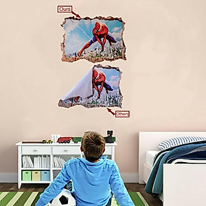 LSXYJ Spiderman Wall Stickers for Bedroom, Spiderman Poster Boys Kids Room Decor, Decorations for Bedroom Wall Decor, Spiderman Stickers Playroom Wall Decor