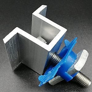 10 Pcs Adjustable Solar Panel Mounting Bracket Clamp Wide Photovoltaic Support Mid Clamps Bracket for Solar Panel System pv photovoltaic mounting Bracket