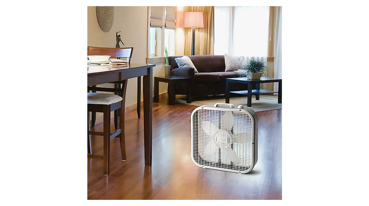 HOLMES 20-Inch Box Fan - 3 Quiet Speeds for Comfort