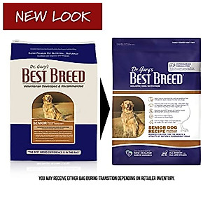 Best Breed Dr. Gary's Senior Dog Diet (Reduced Calorie) Made in USA [Natural Dry Dog Food] - 28lbs, Dark Brown, Medium