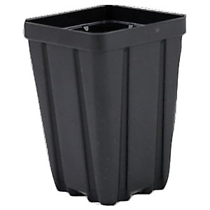 Grower's Solution Square Greenhouse Pots 3.5 inch x 5 inch- Black - Plastic - Deep - Qty 50