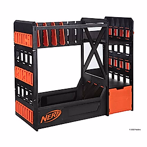 Nerf Elite Blaster Rack - Storage for up to Six Blasters, Including Shelving and Drawers Accessories, Orange and Black - Amazon Exclusive