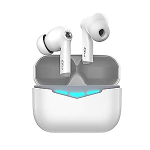 HECATE GM3 True Wireless Earbuds -60ms Low Latency - PixArt Bluetooth 5.2 Auto Pairing - IP55 Water Proof-Touch Enabled-White