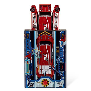 Flat 2 Fast Red 72 Card Racer | Load, Launch, Race - Pocket-Sized Racecar Toy Ages 5 and up (Sold Each)