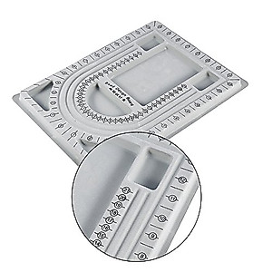 Nofaner Bead Design Board, Bead Board Necklace Beading Jewelry Organiser Tray Design DIY Craft Tool, Necessary Tool for Professional to String Beads