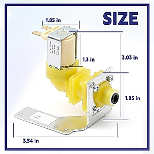New Upgrade 000008483 000009120 Freezer Water Inlet Valve, Compatible with Manitowoc Ice Machines, with Brackets Inlet &Tube 000008487 IH9123 33129026 Water Inlet Valve, 120V 60Hz Inlet Valve kit