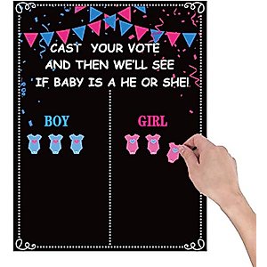 Gender Reveal Ideas Gender Reveal Decorations - 54 Voting Gender Reveal Games Boy or Girl Party Supplies for Gender Reveal Use