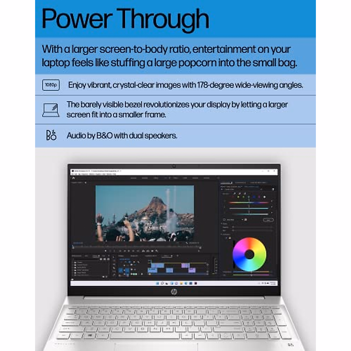 HP Pavilion 15 Laptop, 12th Generation Intel Core i7-1255U Processor, 16 GB RAM, 512 GB SSD, 15.6" Full HD Display, Windows 11 Pro, Fingerprint Reader, Wi-Fi & Bluetooth, HD Webcam (15-eg2025nr 2022)