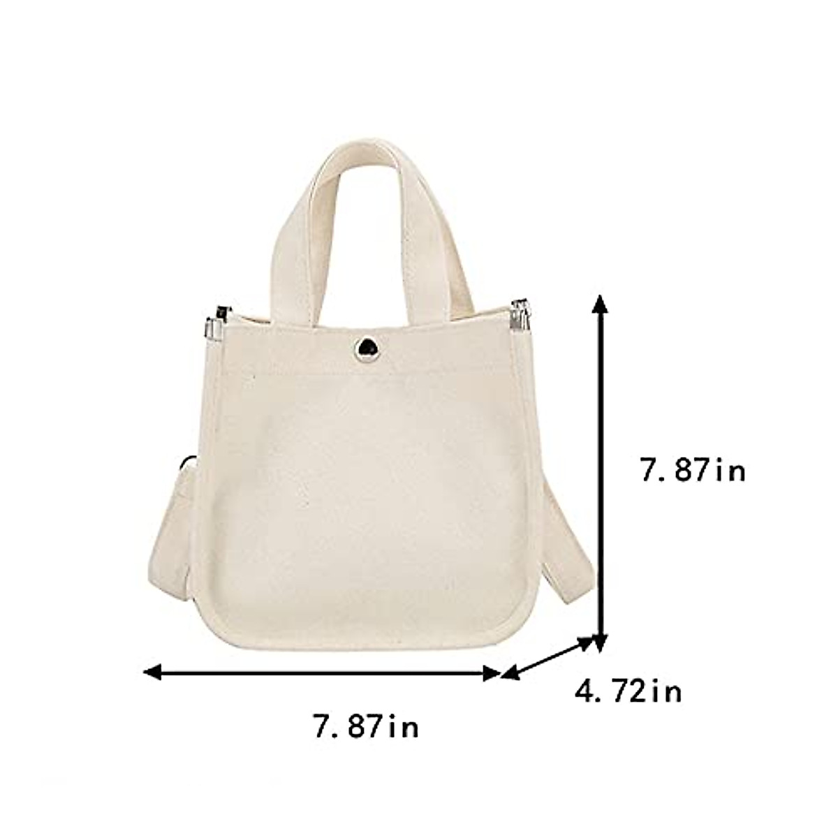 Small Canvas Crossbody Bag Cell Phone Pouch Coin Purse Top Handle Tote Bag Cute Shoulder Bag for Women Teen Girls (Blue)