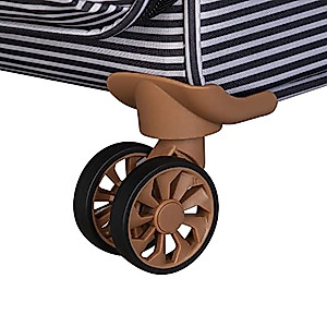 it luggage Beach Stripes 26" Softside Carry-On 8 Wheel Spinner, Black/Grey