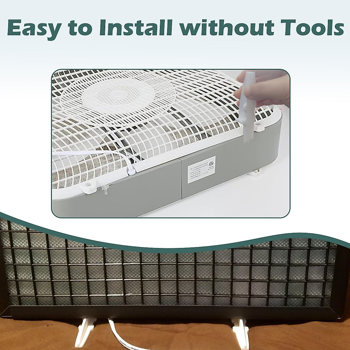 EAORBD Box Fan Replacement Feet for Lasko 20" Box Fan Feet,Stronger than Original,Anti-Tip Foot Set Accessory, 2 Sets of 2 Feet, 4 Feet Total, White