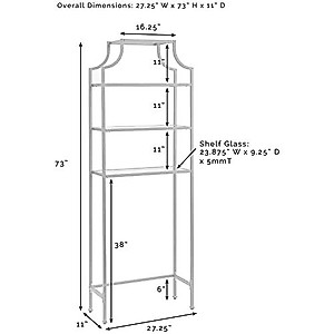 Crosley Furniture Aimee Space Saver, Gold