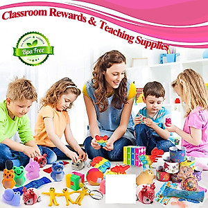 56 Pcs Party Favors for Kids 3-5 4-8 8-12, Treasure Chest Carnival Prize Box Toys for Classroom, Pinata Stuffers Goodie Bag Filler Easter Egg Fillers, Small Bulk Toys for Boys Girls Birthday Gift