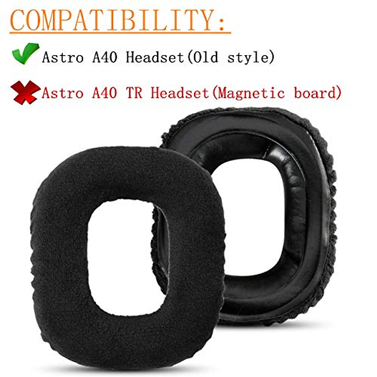 A40 Earpads Replacement Cushions Compatible with Astro A40 a40 Headset (Not Compatible A40 TR) (Velour)