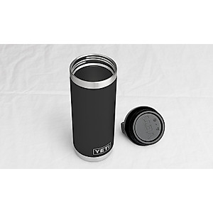 YETI Rambler 18 oz Bottle, Vacuum Insulated, Stainless Steel with TripleHaul Cap, Black
