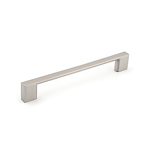 Richelieu Hardware H8310128BNT 5 1/16-inch (128 mm) Center-to-Center Brushed Nickel Modern Cabinet and Drawer Pull Handle for Kitchen, Bathroom, and Furniture