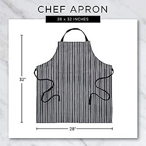 DII Bulk Classic Kitchen Chef Apron, 33x28, White, 6 Piece
