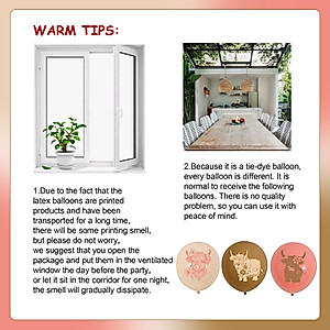 JOYMEMO 45 Pieces 12 Inches Highland Cow Party Latex Balloons Boho - Pink Highland Cow Baby Shower Decorations, Highland Cattle Birthday Supplies for Pregnancy Celebration Newborn Party