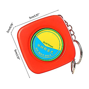 appuivbt 1pc Metal Tree Diameter Tape Measure,Diameter Circumference Tape Measure - Imperial and Metric,2m,Color Random