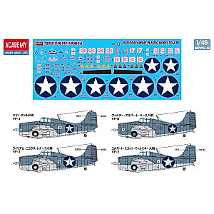 Academy 1/48 USA F4F-4 Wildcat Battle of Midway Plastic Model 12355 (Airplane)