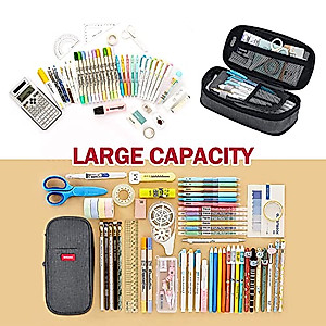 Large Pencil Case Pencil Pouch Can Expand Pencil Bag Big Capacity Pencil Bag Large Storage Pouch Pencil Case Aesthetic Pencil Cases for Adults Cute Pencil Pouch (Ink and Danqing)
